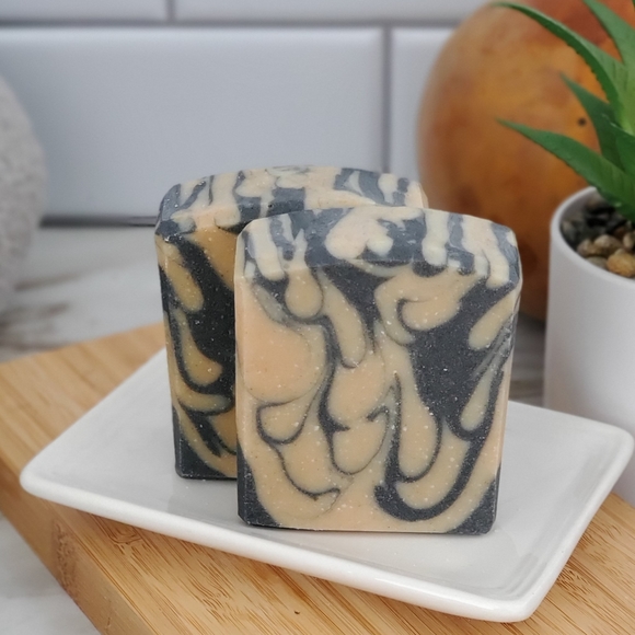 Hand Crafted | Bath & Body | 2 Unscented Activated Charcoal Turmeric ...